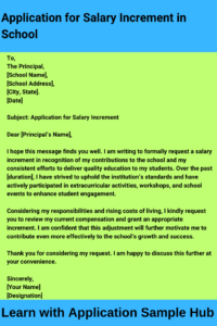 Application for Salary Increment Sample – Comprehensive Guide with Examples