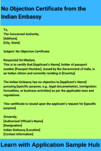 No Objection Certificate (NOC) Letter from Employer –11+ Samples