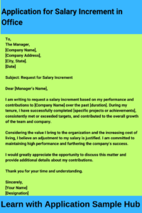 Application for Salary Increment Sample – Comprehensive Guide with Examples