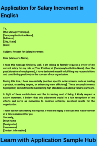 Application for Salary Increment Sample – Comprehensive Guide with Examples