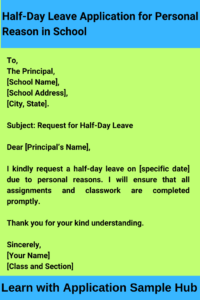 Leave Application for Personal Reason – 9 + Samples