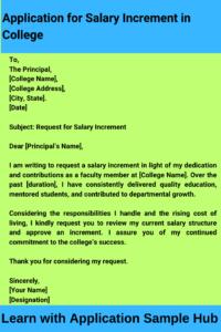 Application for Salary Increment Sample – Comprehensive Guide with Examples