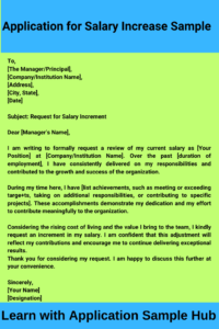 Application for Salary Increment Sample – Comprehensive Guide with Examples